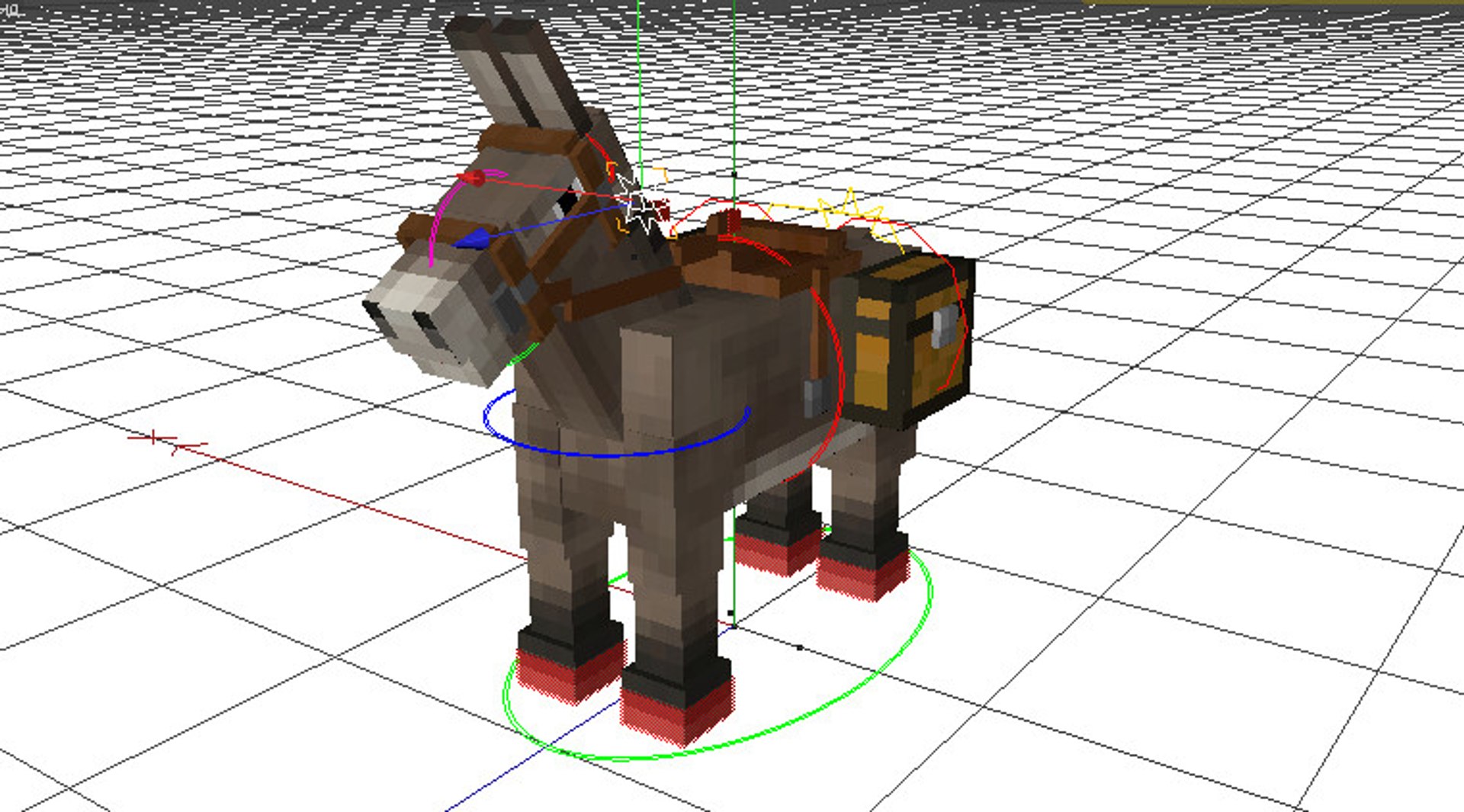 Minecraft Horse Rig 3d Model