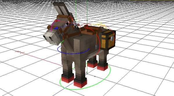 minecraft horse rig 3d model