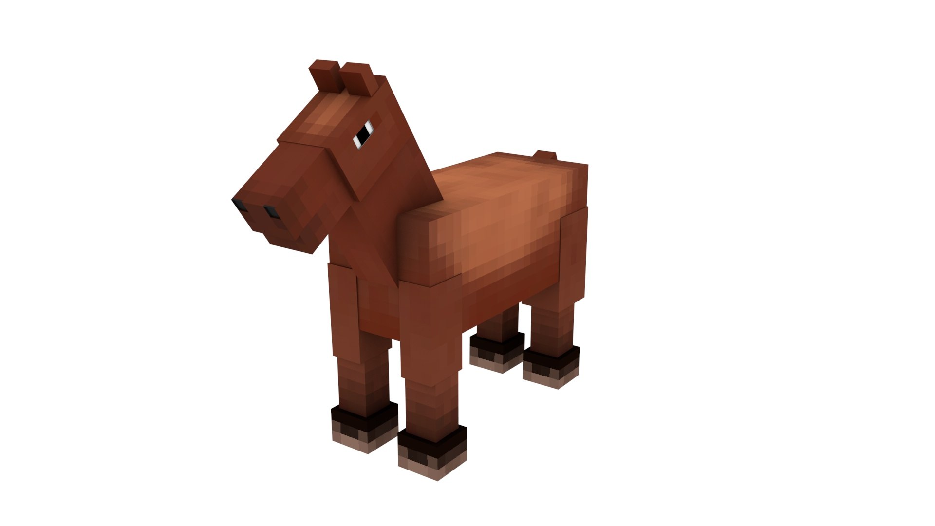 Minecraft Horse Rig 3d Model