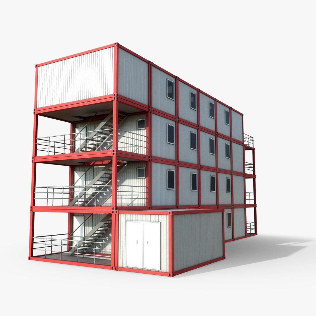 3D model Container Building 02 - TurboSquid 2007460
