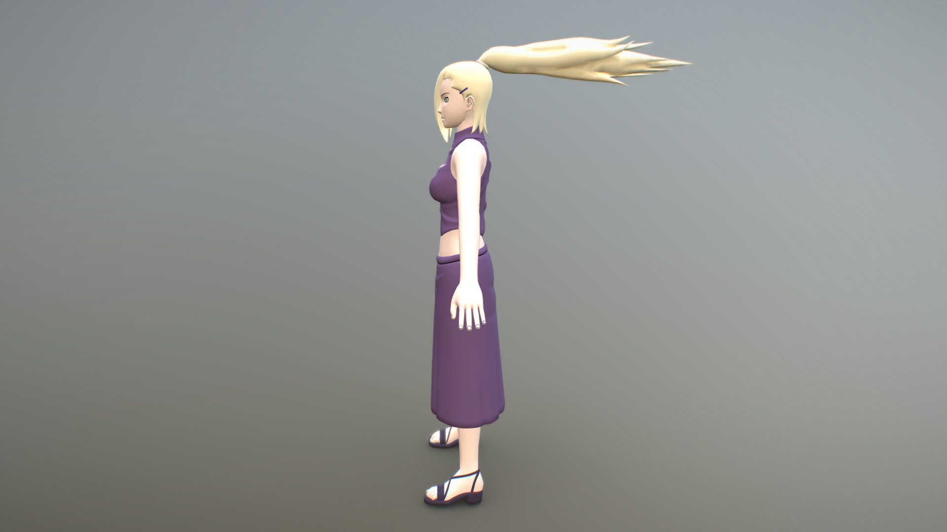 3D Ino Yamanaka - Naruto Character Model - TurboSquid 2244886