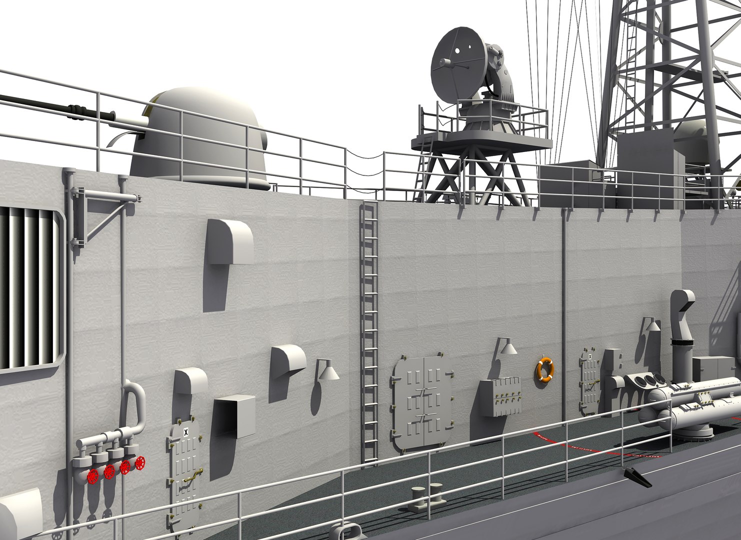 3D Oliver Perry Class Frigate - TurboSquid 1352375