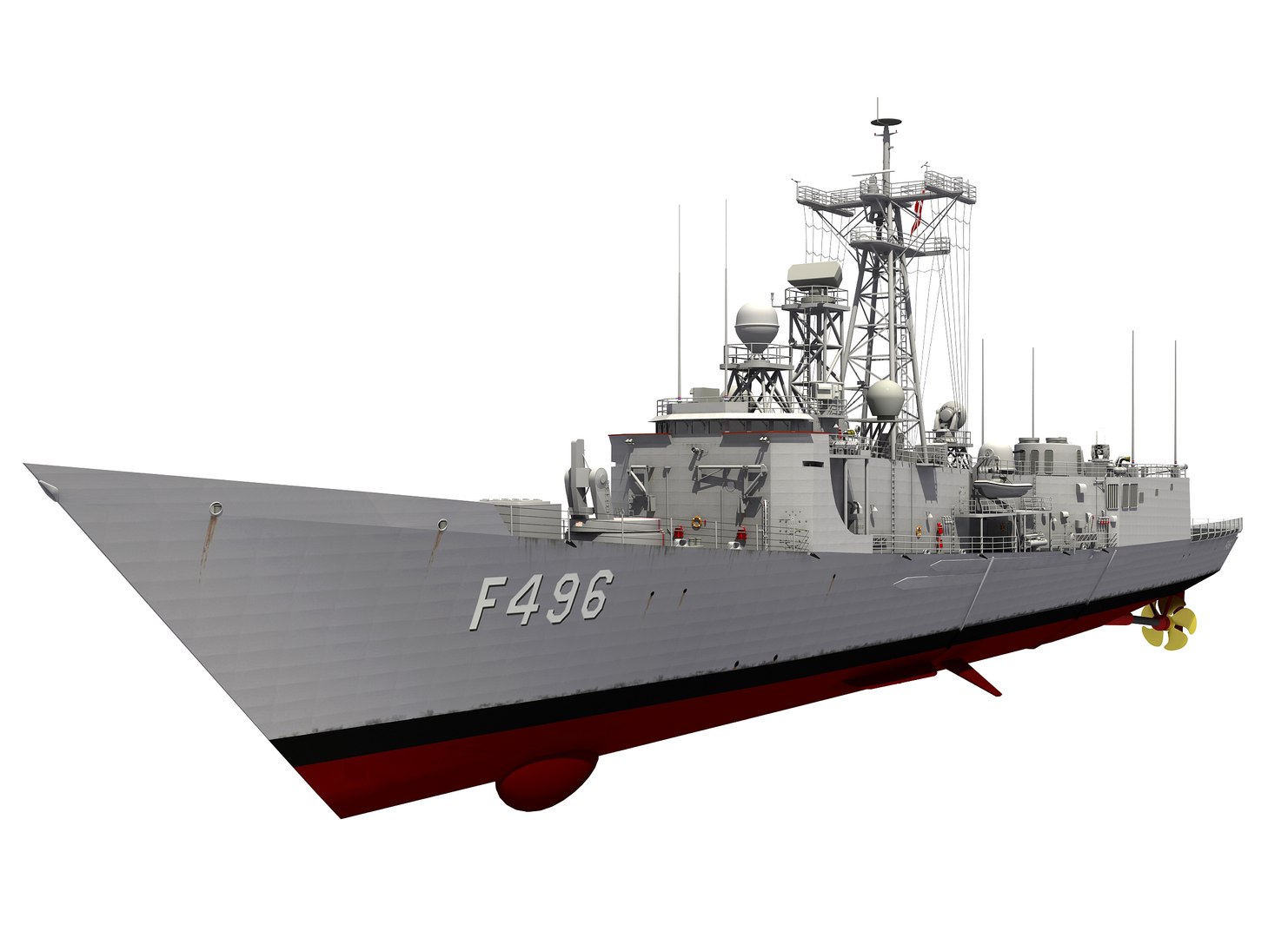 3D Oliver Perry Class Frigate - TurboSquid 1352375