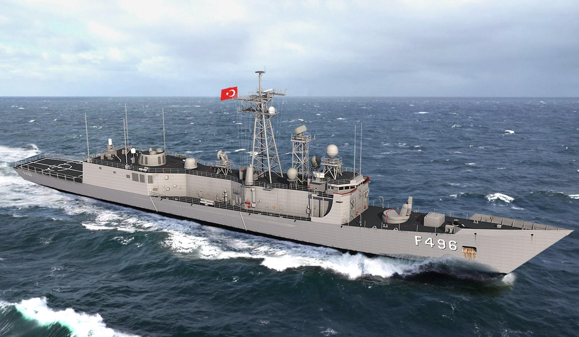 3D Oliver Perry Class Frigate - TurboSquid 1352375