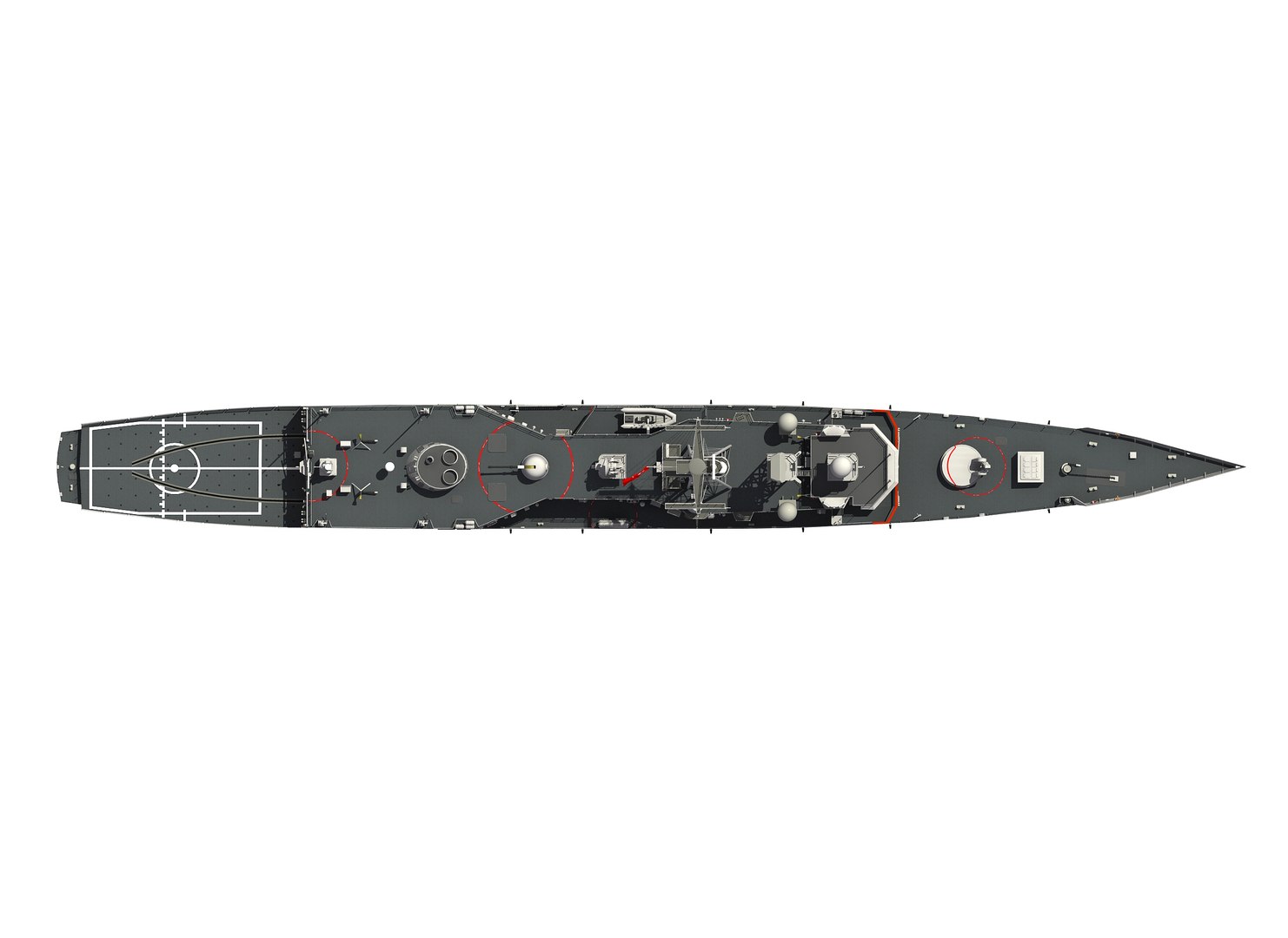 3D Oliver Perry Class Frigate - TurboSquid 1352375