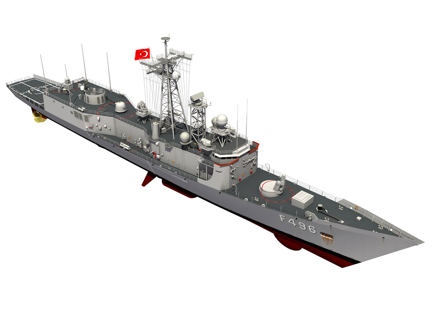 3D Oliver Perry Class Frigate - TurboSquid 1352375
