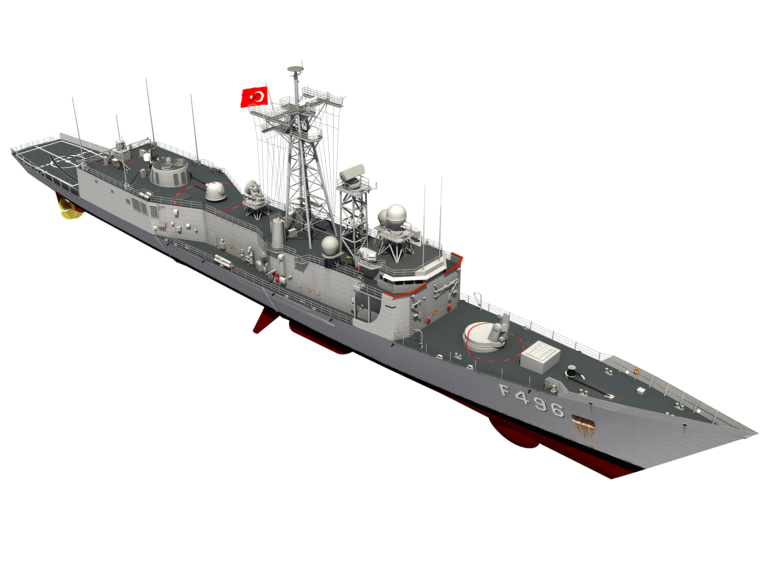 3D oliver perry class frigate - TurboSquid 1352375