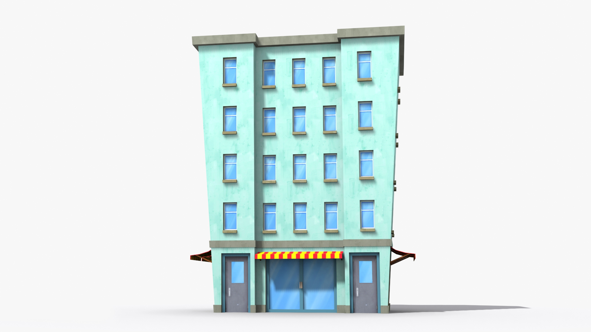 Cartoon Building x16 3D model - TurboSquid 1832705