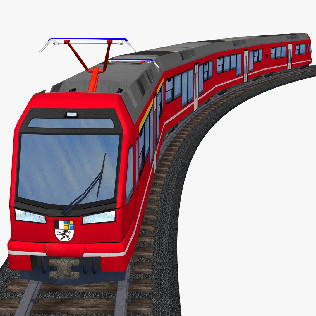 rhb abe 4-16 swiss electric passenger train called capricorn Model 3D - TurboSquid 1985704