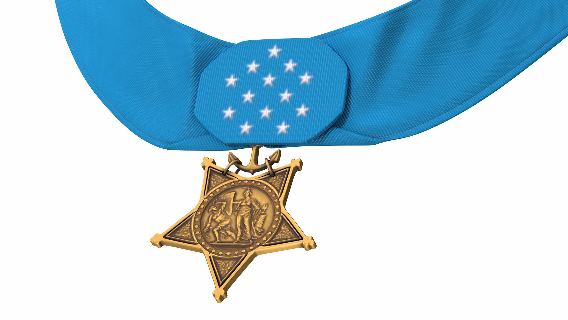 3D US Navy Medal Of Honor Worn - TurboSquid 2046652