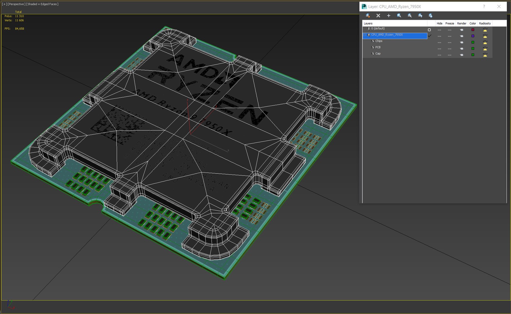 3D CPU AMD Ryzen 7950X - TurboSquid 2154947