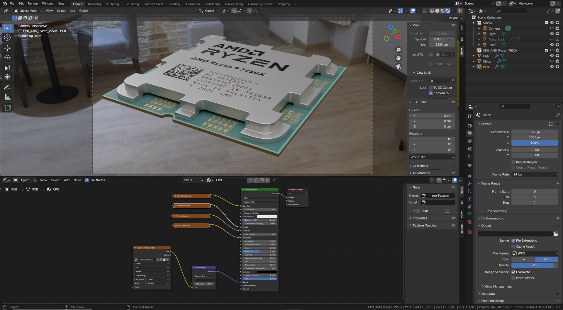 3D CPU AMD Ryzen 7950X - TurboSquid 2154947