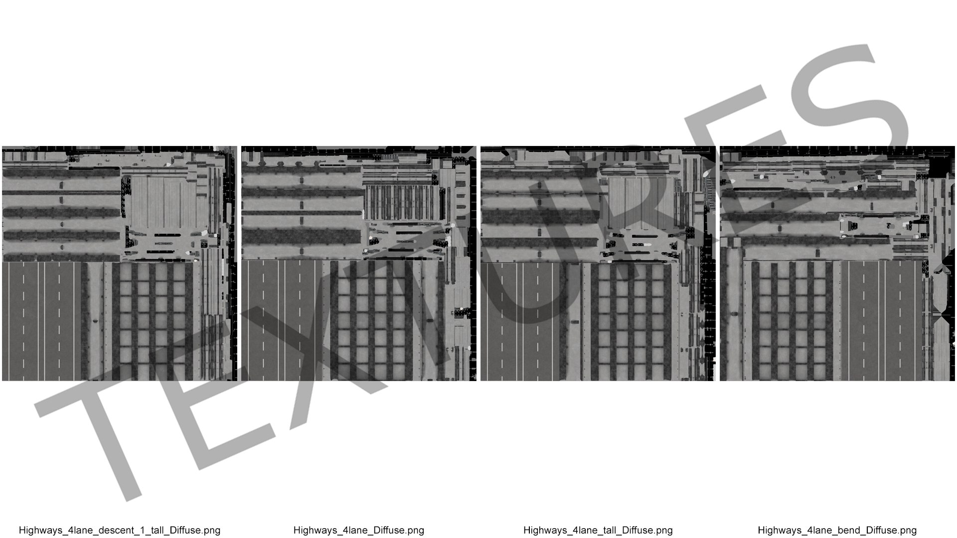 Connectable Highway Road Elements Entrance Ramp Model - TurboSquid 1984157
