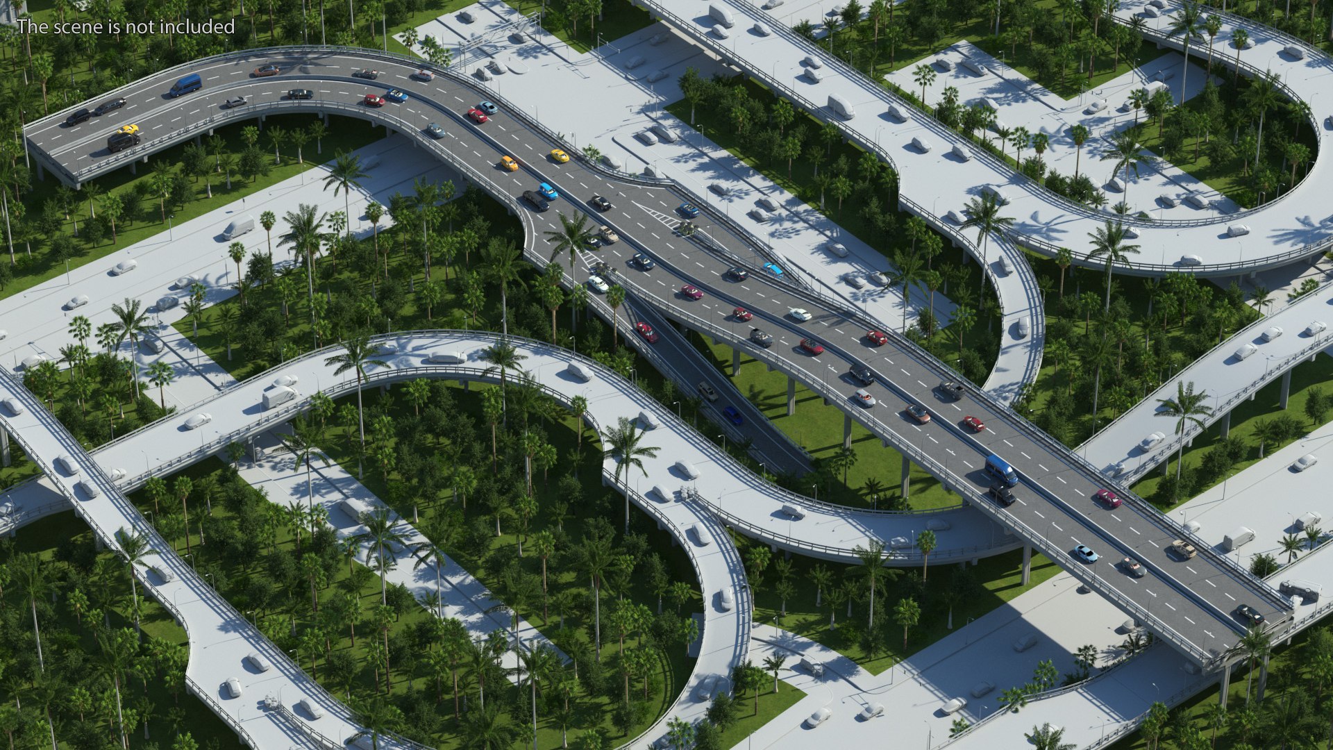 Connectable Highway Road Elements Entrance Ramp Model - TurboSquid 1984157