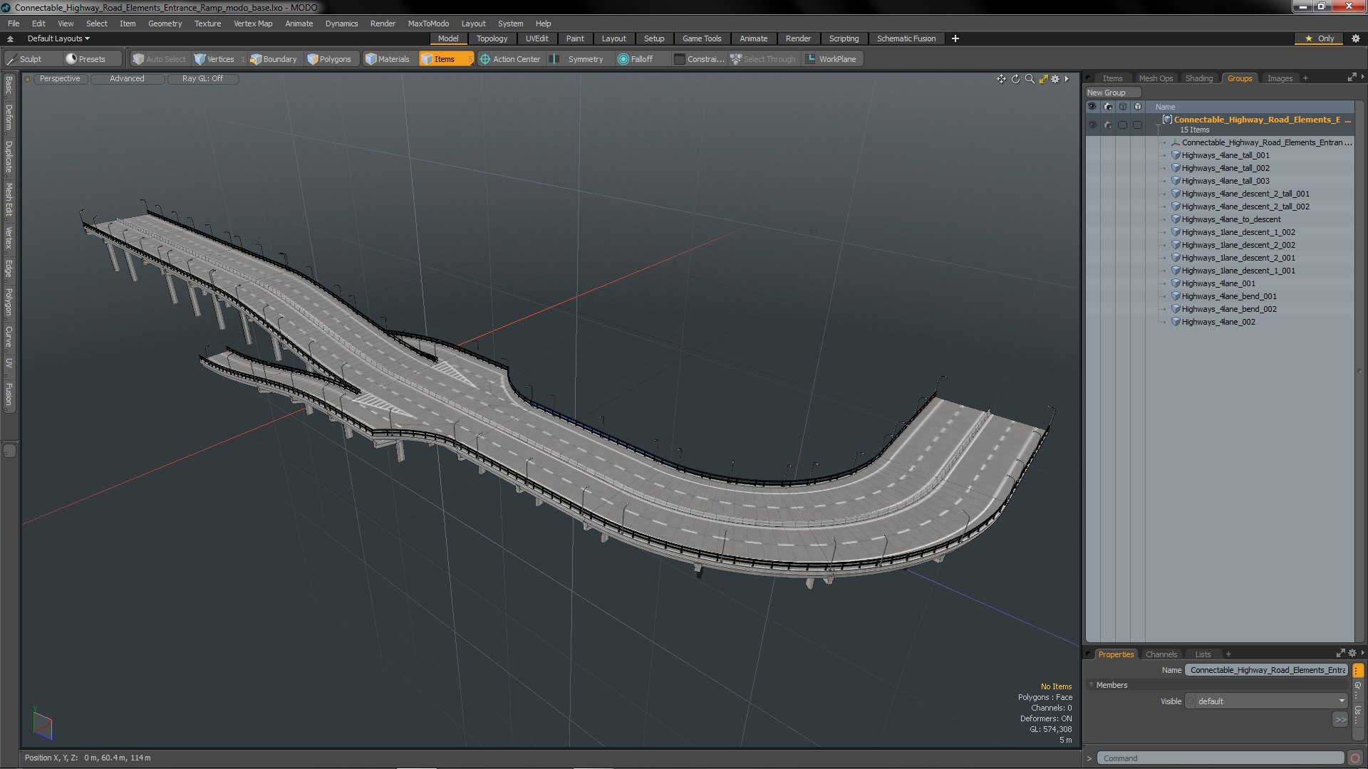 Connectable Highway Road Elements Entrance Ramp Model - TurboSquid 1984157