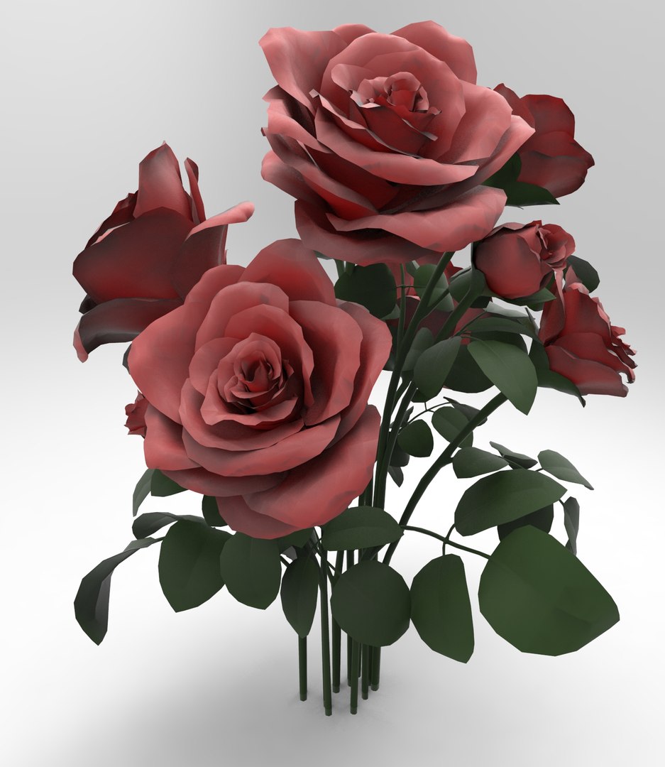 Roses flowers 3D model - TurboSquid 1576097