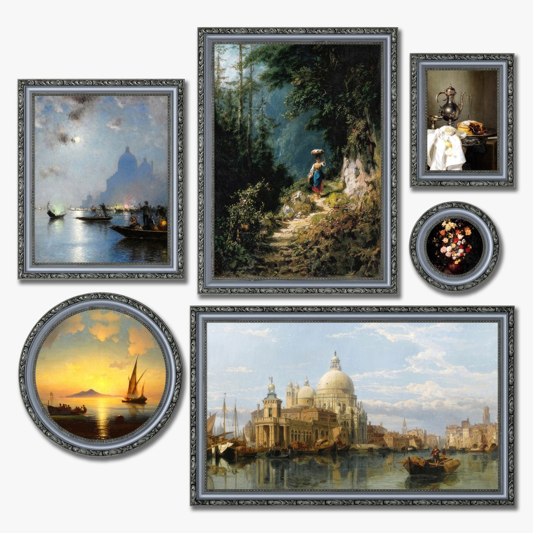 3D Set of classic paintings model - TurboSquid 2151342