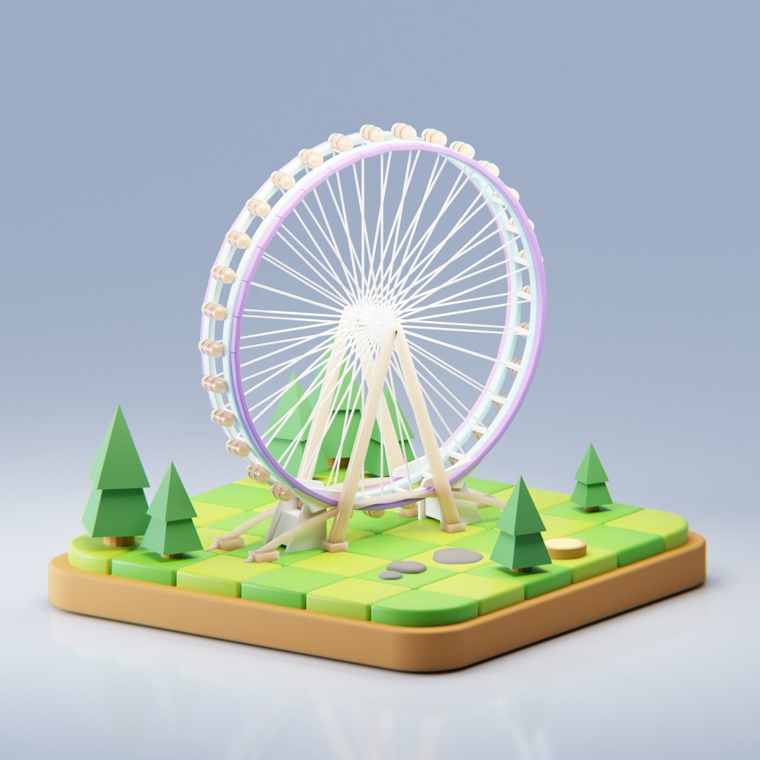 Ferris Wheel Model - TurboSquid 2337051
