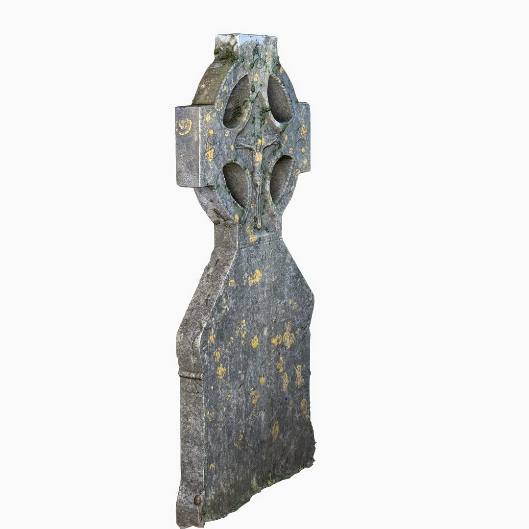 Tomb Cross Celtic Gravestone Ancient Headstone Realistic 3D model 2 3D ...