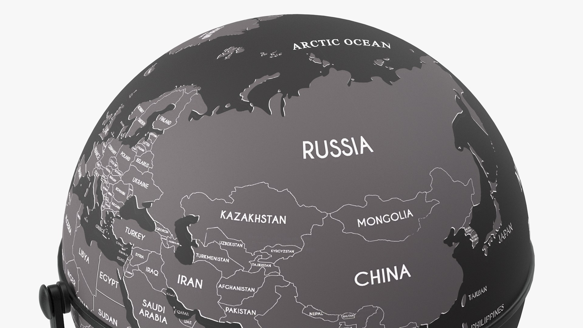 Black World Globe With Stand 3D - TurboSquid 1879500