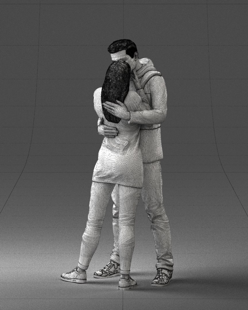 3D Kiss Couple Model - TurboSquid 1523117