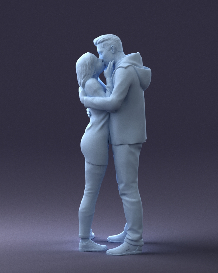 3D Kiss Couple Model - TurboSquid 1523117