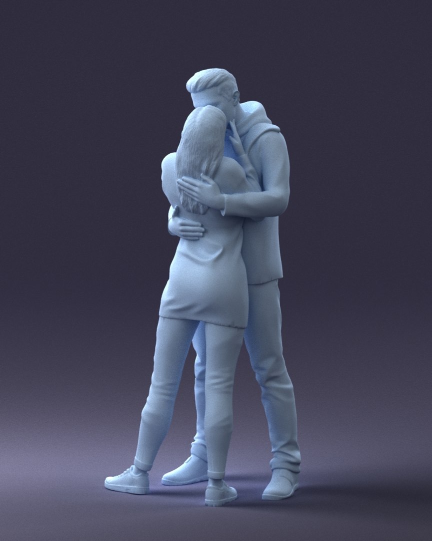 3D Kiss Couple Model - TurboSquid 1523117