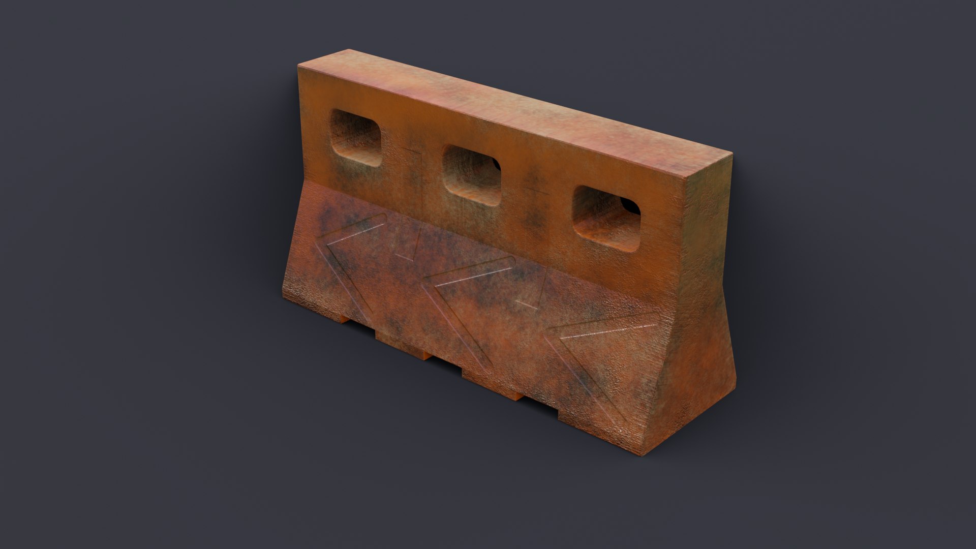 Road Roadblock Block 3D Model - TurboSquid 1614437