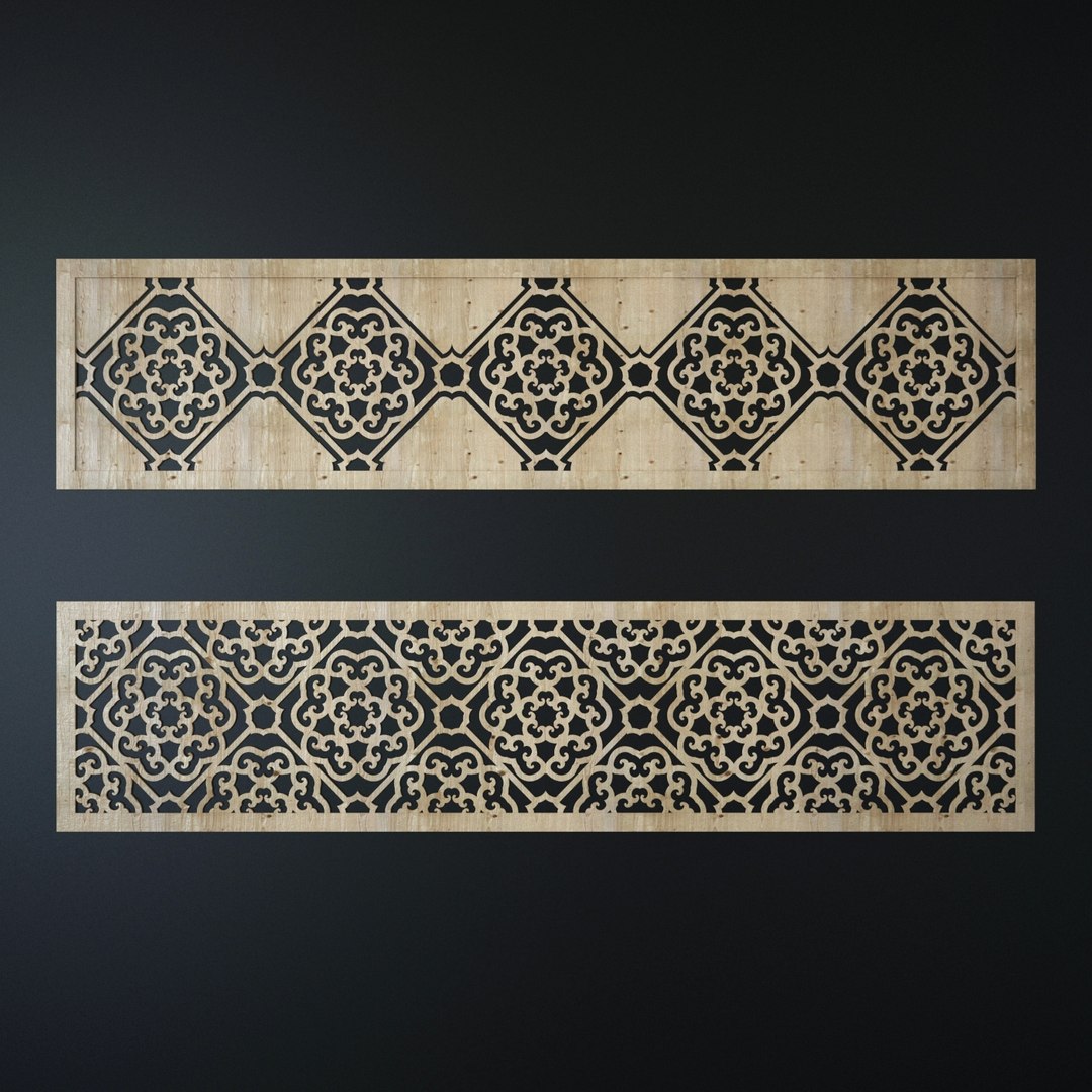 3d Model Decorative Laser Cutting Pattern