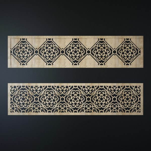 3d model decorative laser cutting pattern