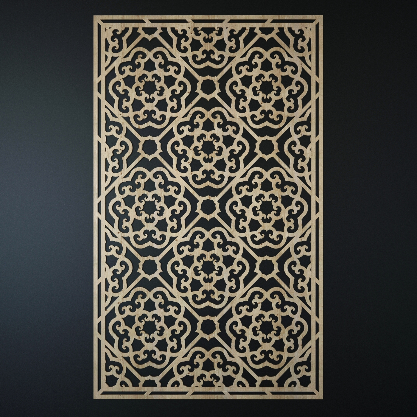 3d model decorative laser cutting pattern