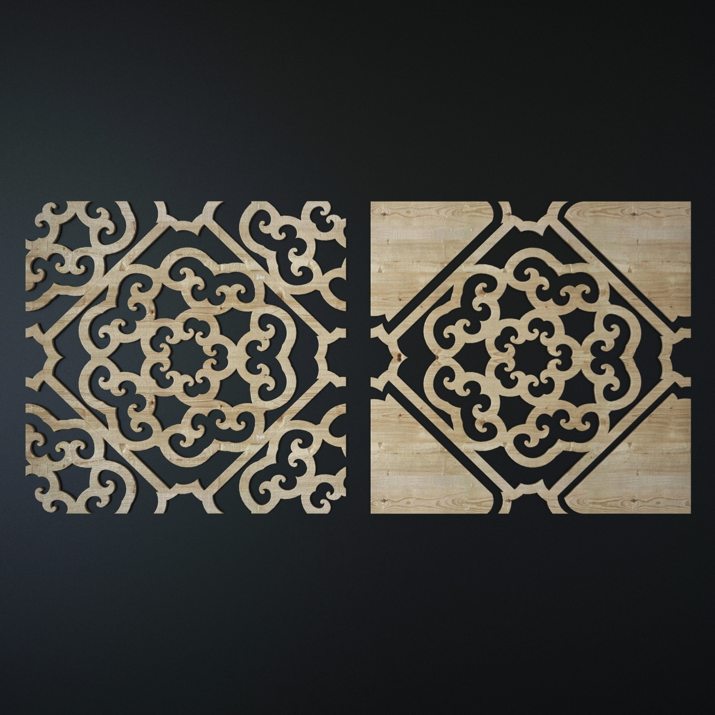 3d model decorative laser cutting pattern