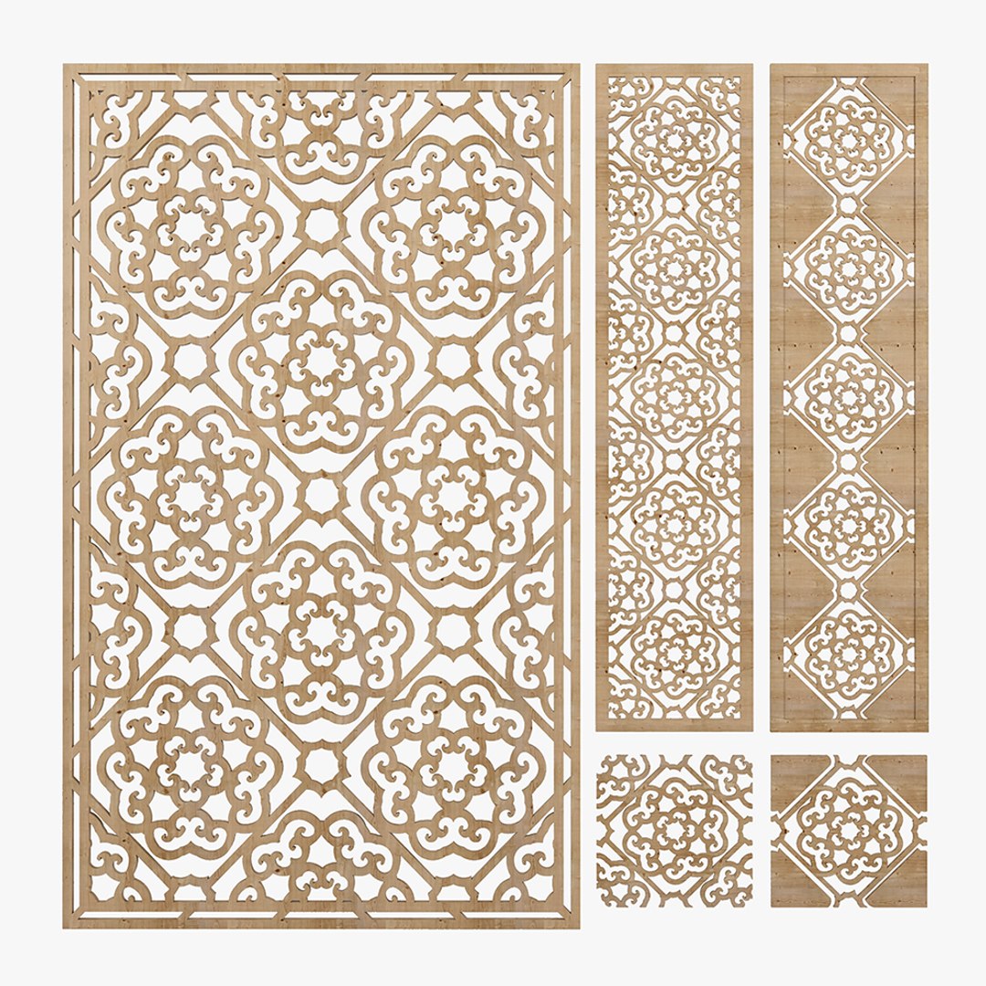 3d Model Decorative Laser Cutting Pattern