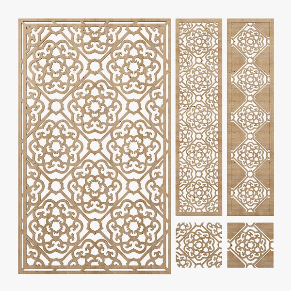 3d model decorative laser cutting pattern