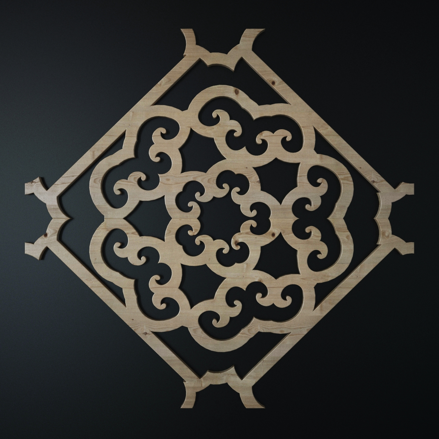 3d model decorative laser cutting pattern