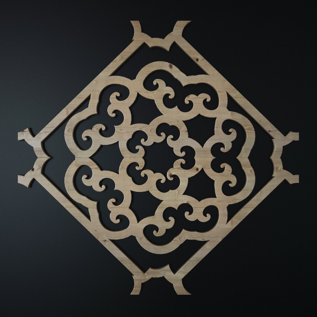 3d Model Decorative Laser Cutting Pattern