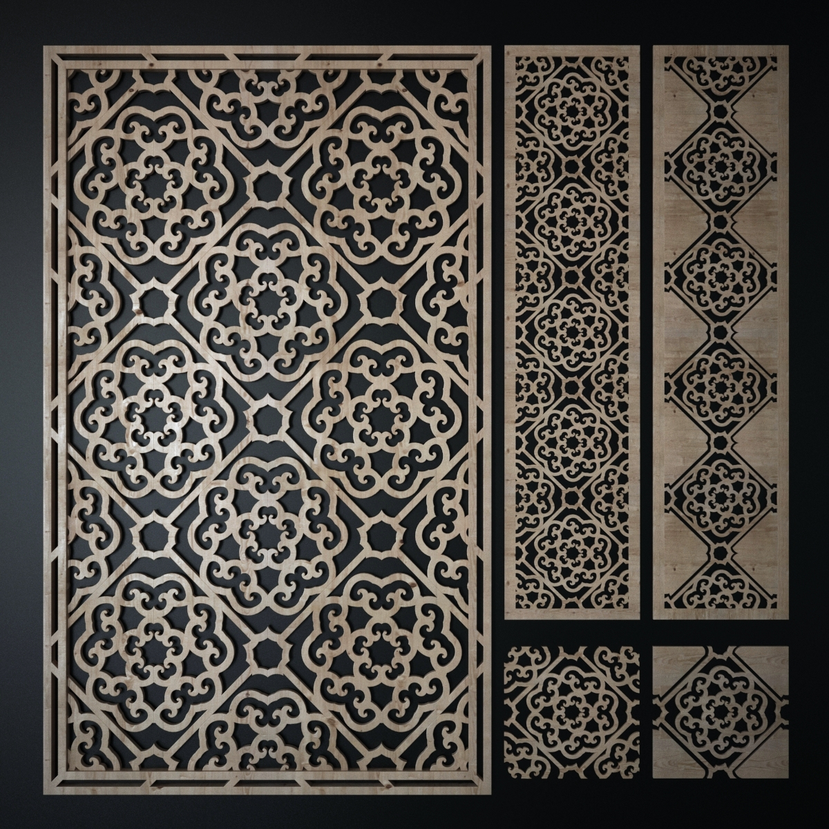 3d model decorative laser cutting pattern