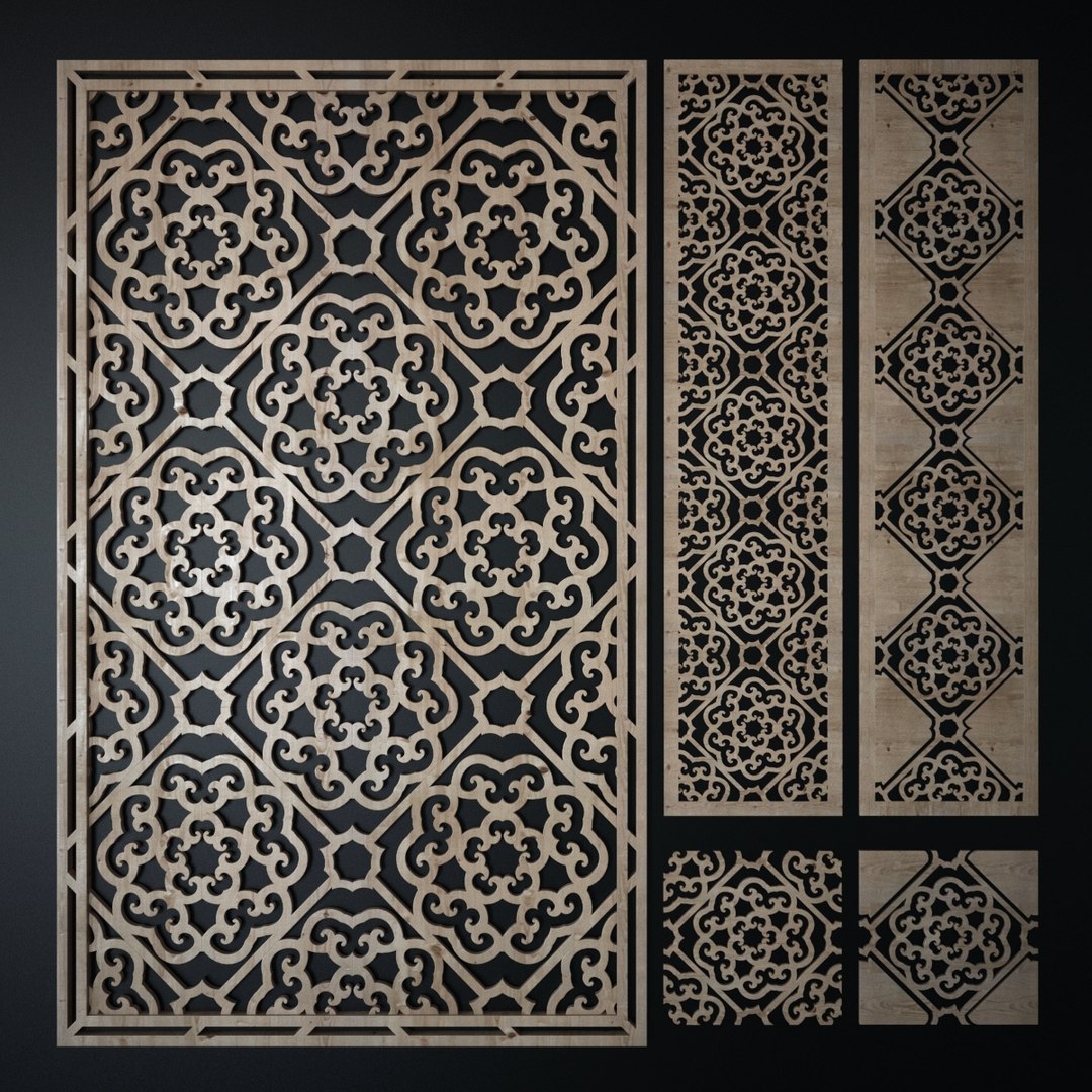 3d Model Decorative Laser Cutting Pattern