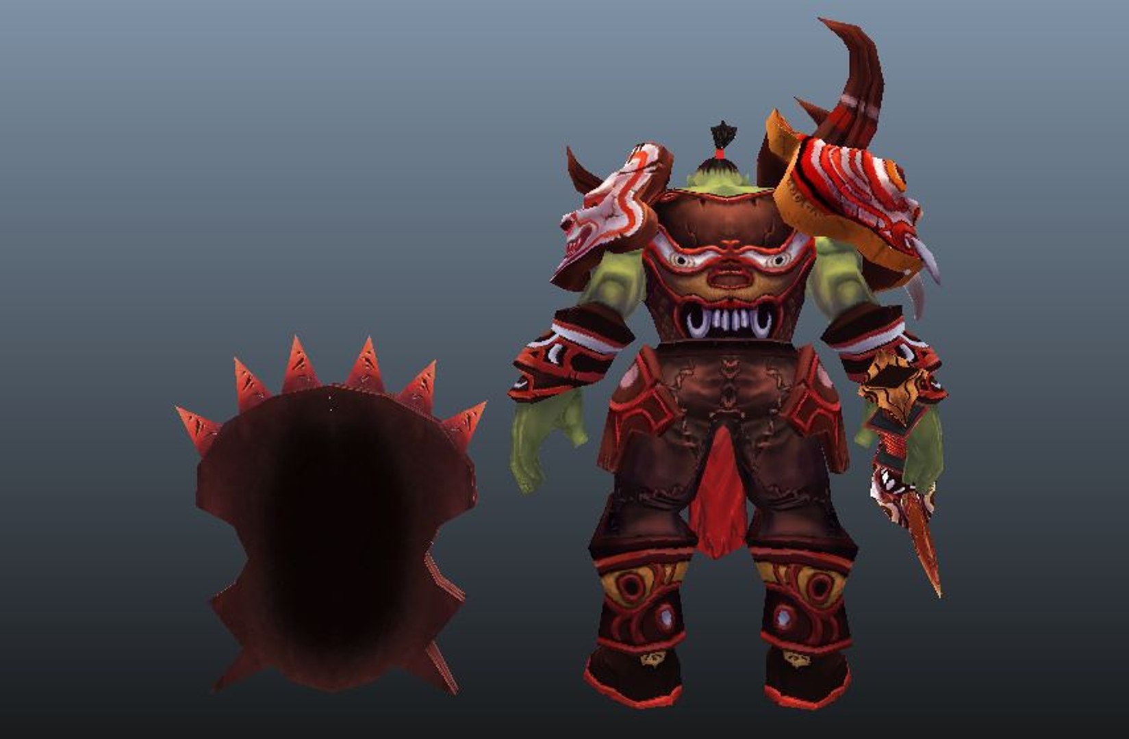 3d Orc Armor Masks Model