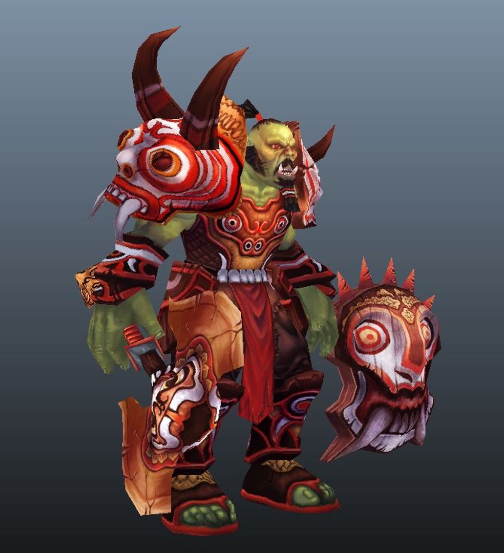 3d Orc Armor Masks Model