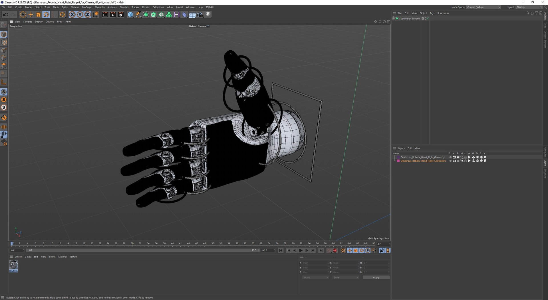 3D Model Dexterous Robotic Hand Right Rigged For Cinema 4D - TurboSquid ...