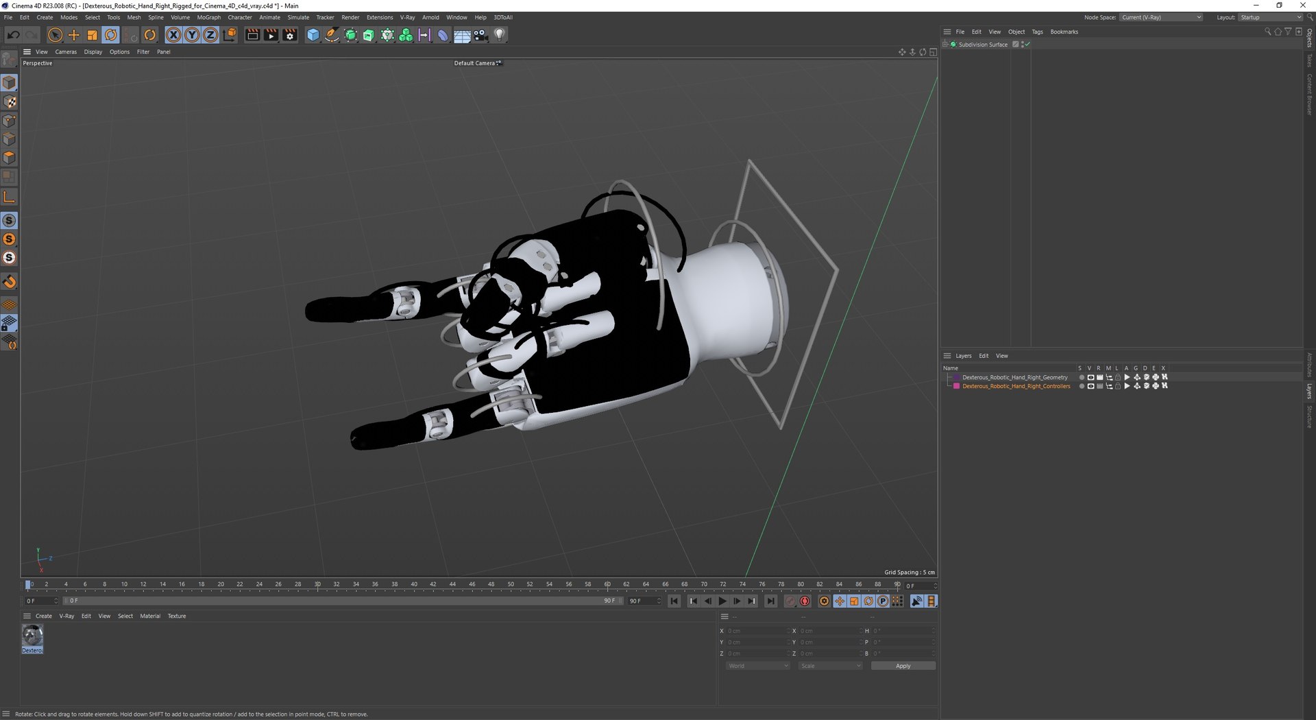 3D Model Dexterous Robotic Hand Right Rigged For Cinema 4D - TurboSquid 2330674