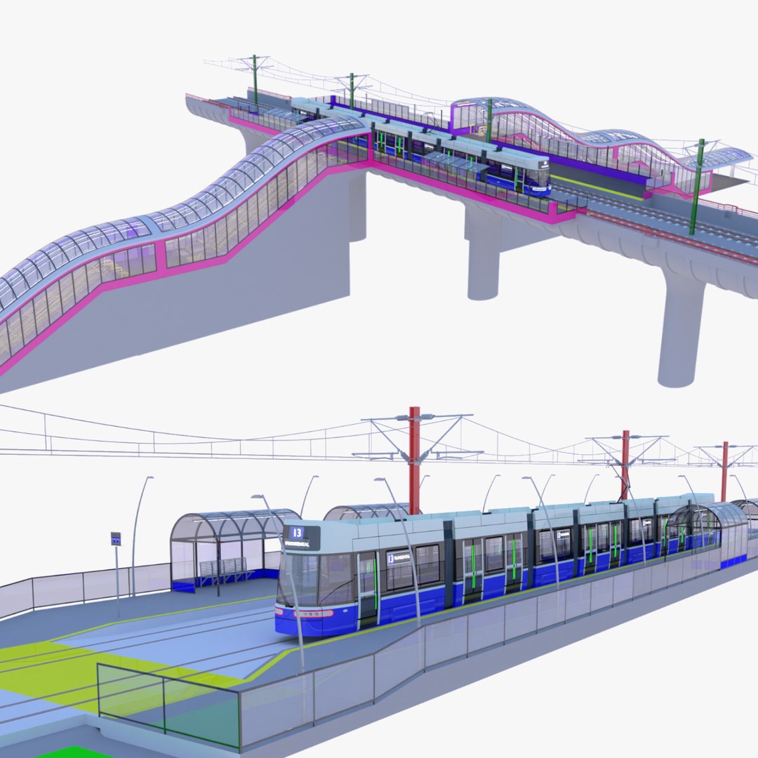3D Model Zurich Tram Stops IV - TurboSquid 2315442