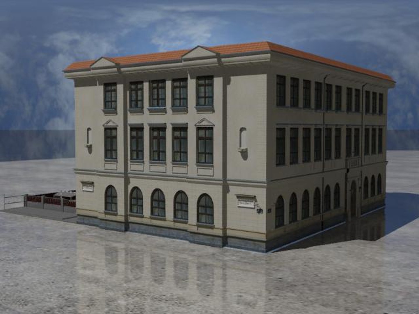 School Zagreb 3d Max