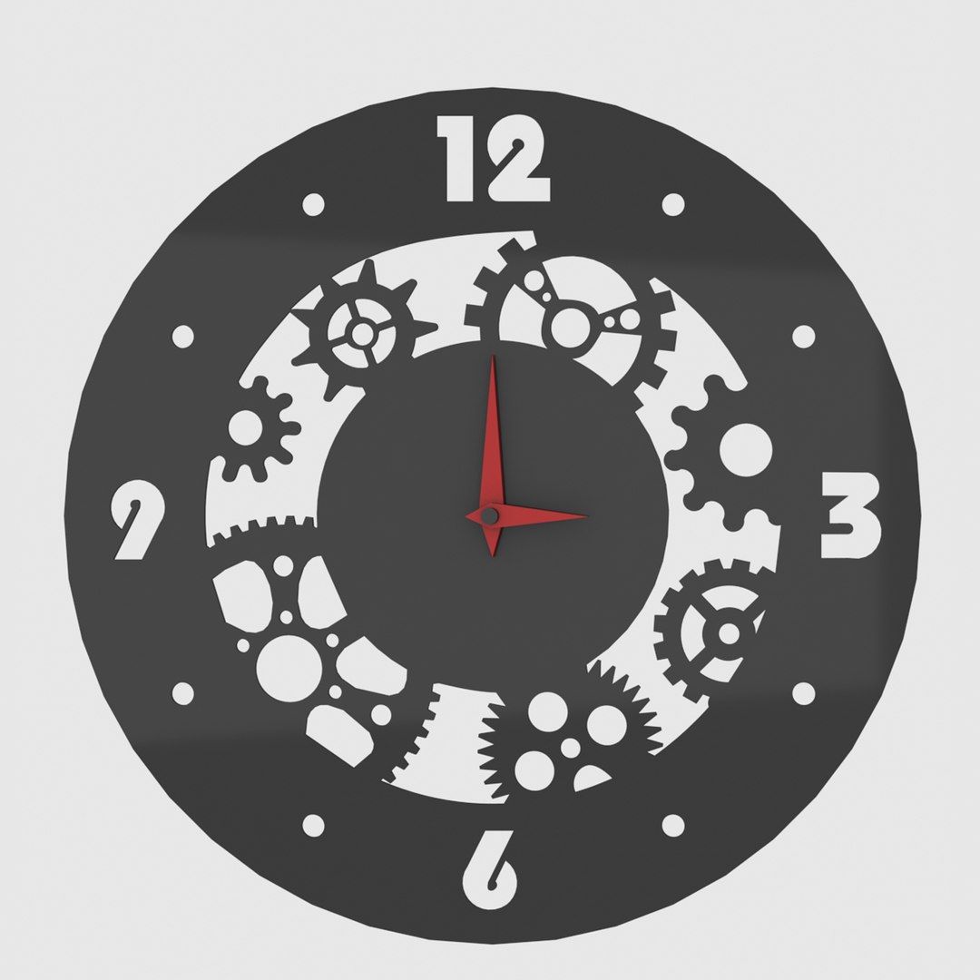 Industrial Style Watch-clock Low-poly 3D Model 3D Model - TurboSquid ...