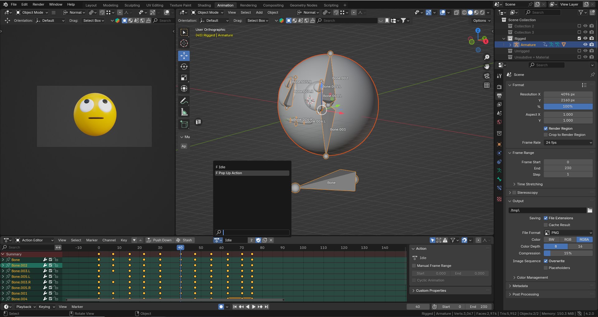 Free 3D Rolling Eyes Up Face Emoticon Emoji Or Smiley Model ...