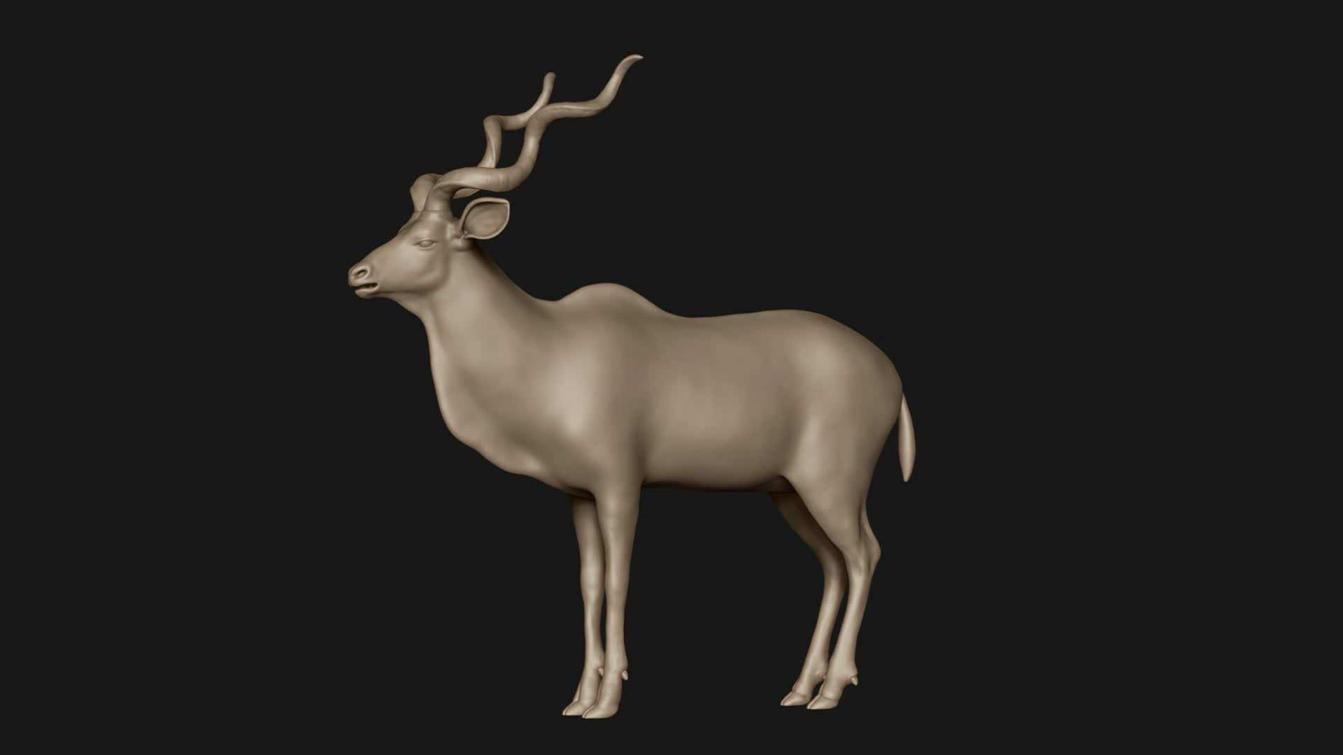 Kudu Antelope Base Mesh 3D 3D Model - TurboSquid 1823515