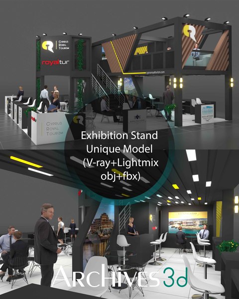Exhibition Stand Model - Vray-Lightmix 3D 모델 - TurboSquid 2030736