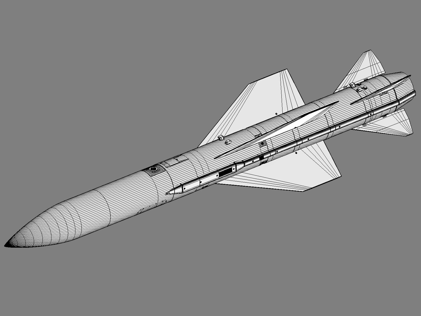 Kh-58e Missile 3d Max