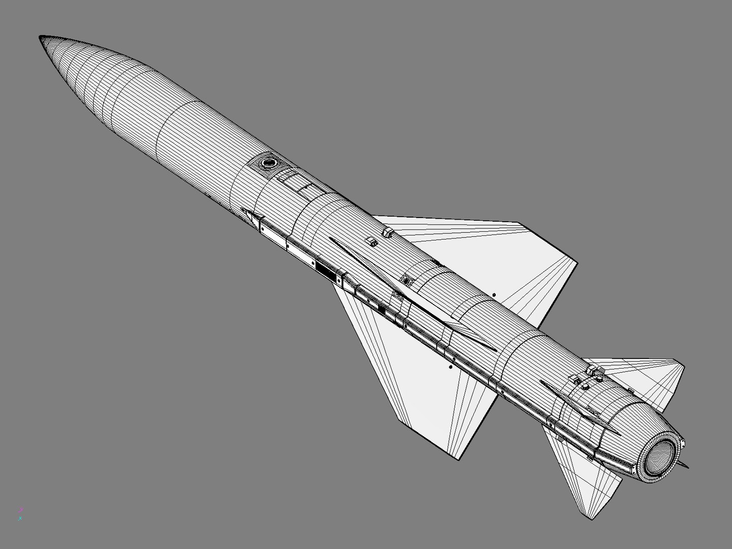 Kh-58e Missile 3d Max